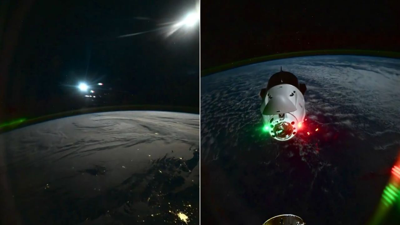 Watch | Stunning visuals show SpaceX's Crew-10 Dragon capsule docking ...