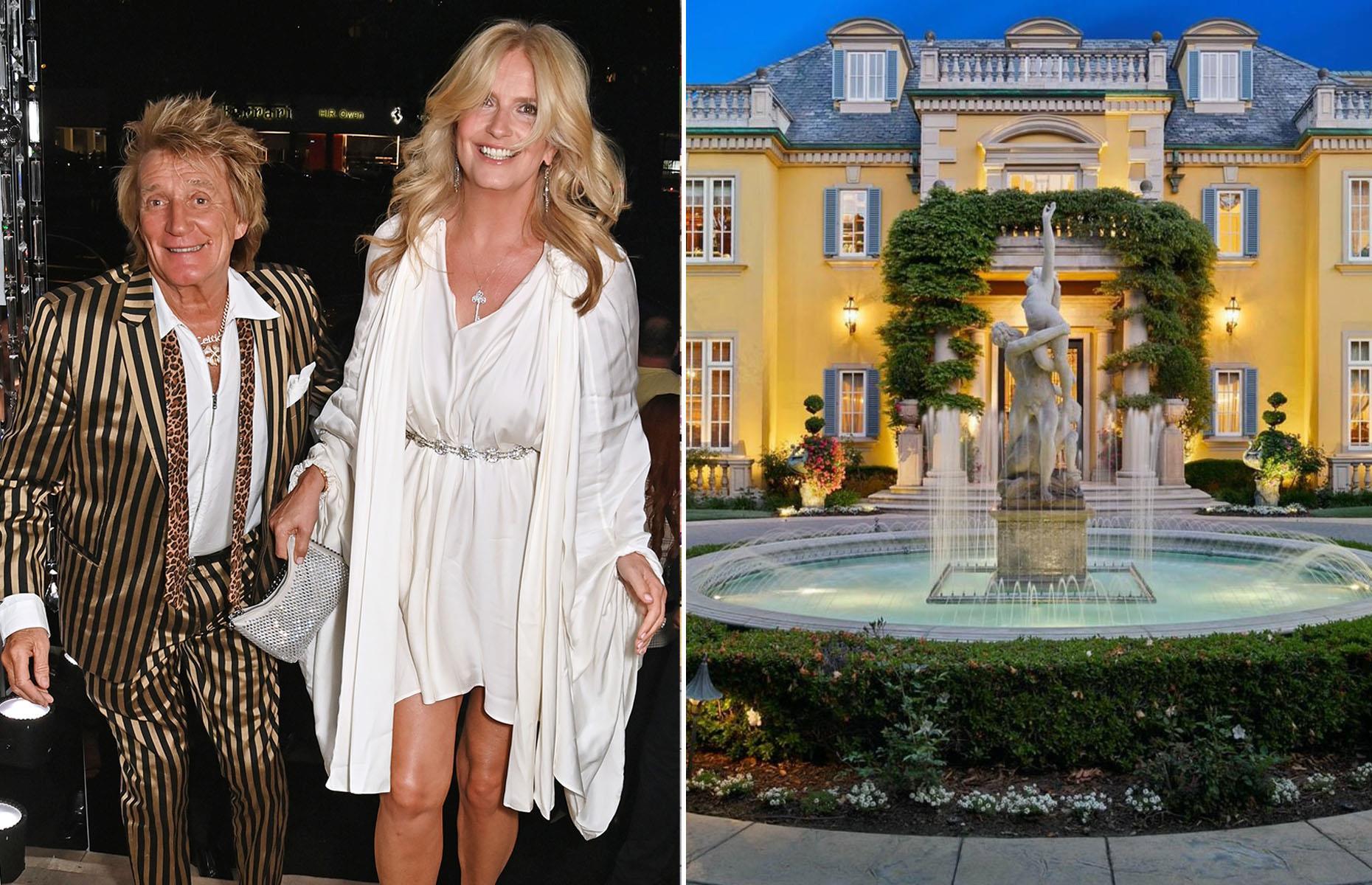 El imponente castillo de Rod Stewart y otras propiedades de famosos ...