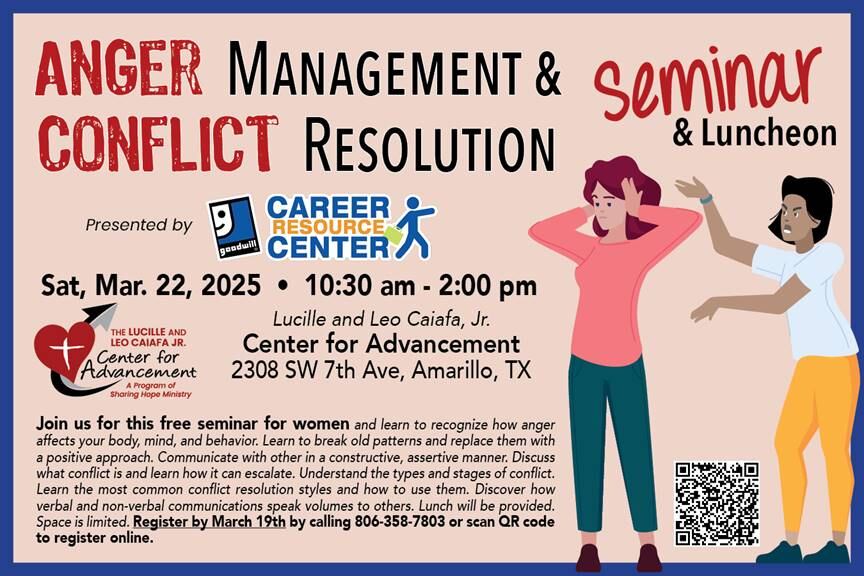 Deadline to register for free women’s anger management class Wednesday