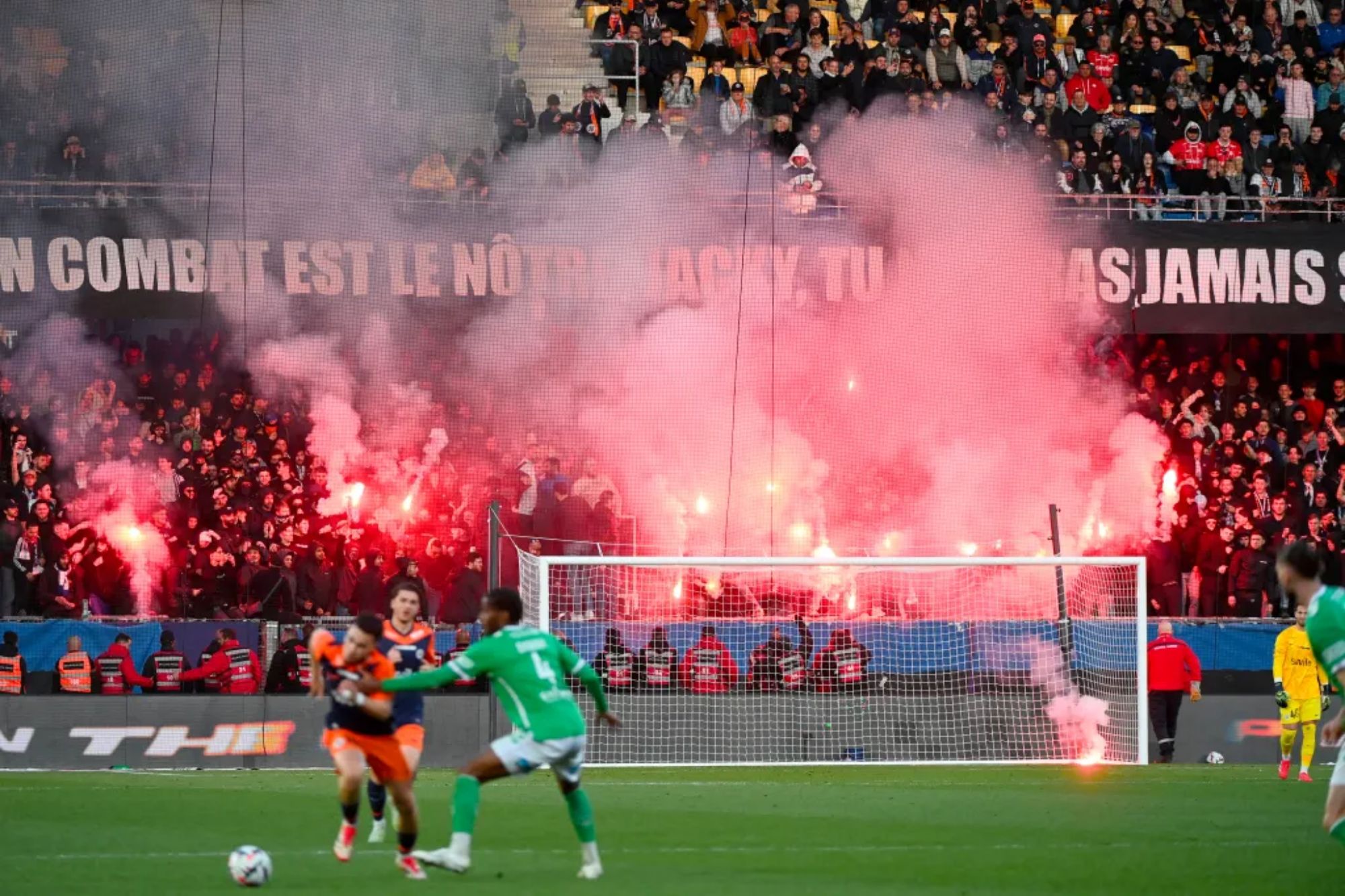 French soccer match abandoned after flare-throwing fans start fire in ...