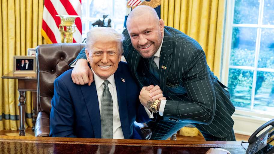 UFC superstar Conor McGregor greets Donald Trump in Oval Office