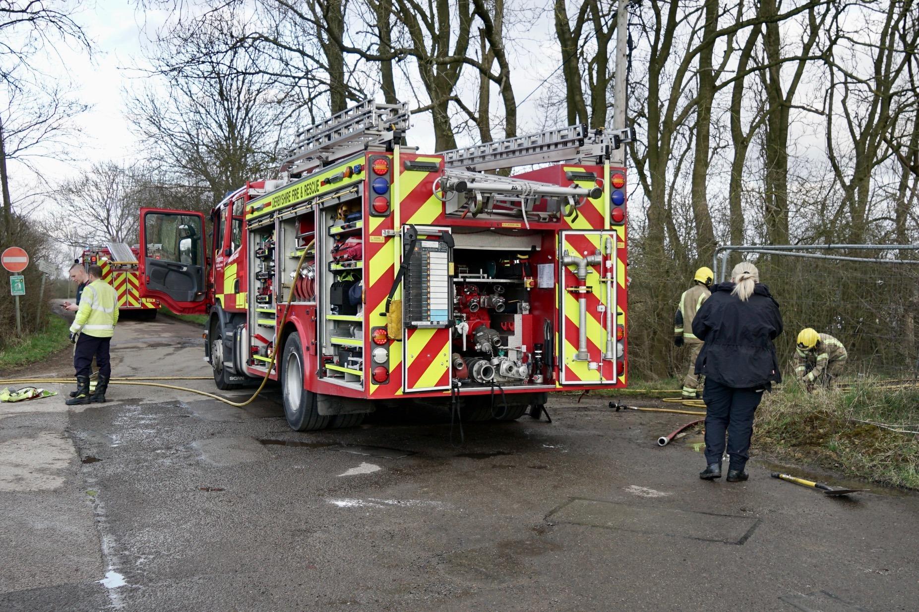 Blaze breaks out in Derbyshire town – with six fire engines deployed ...