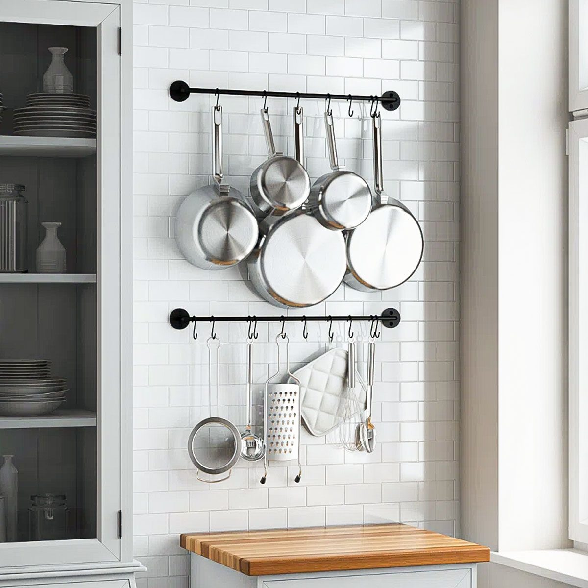 These 5 Hanging Pot Rack Ideas Create Storage and Organization