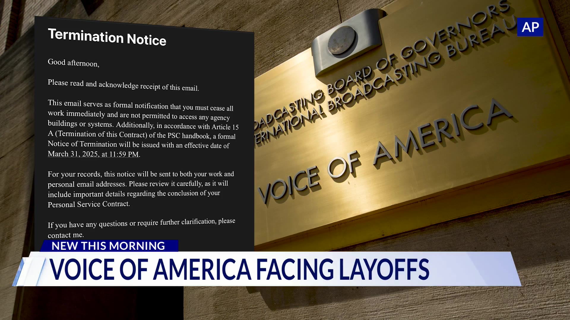 Voice of America facing layoffs