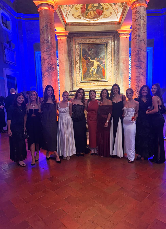 Irish rugby wags celebrate the end of the Six Nations at black tie ...