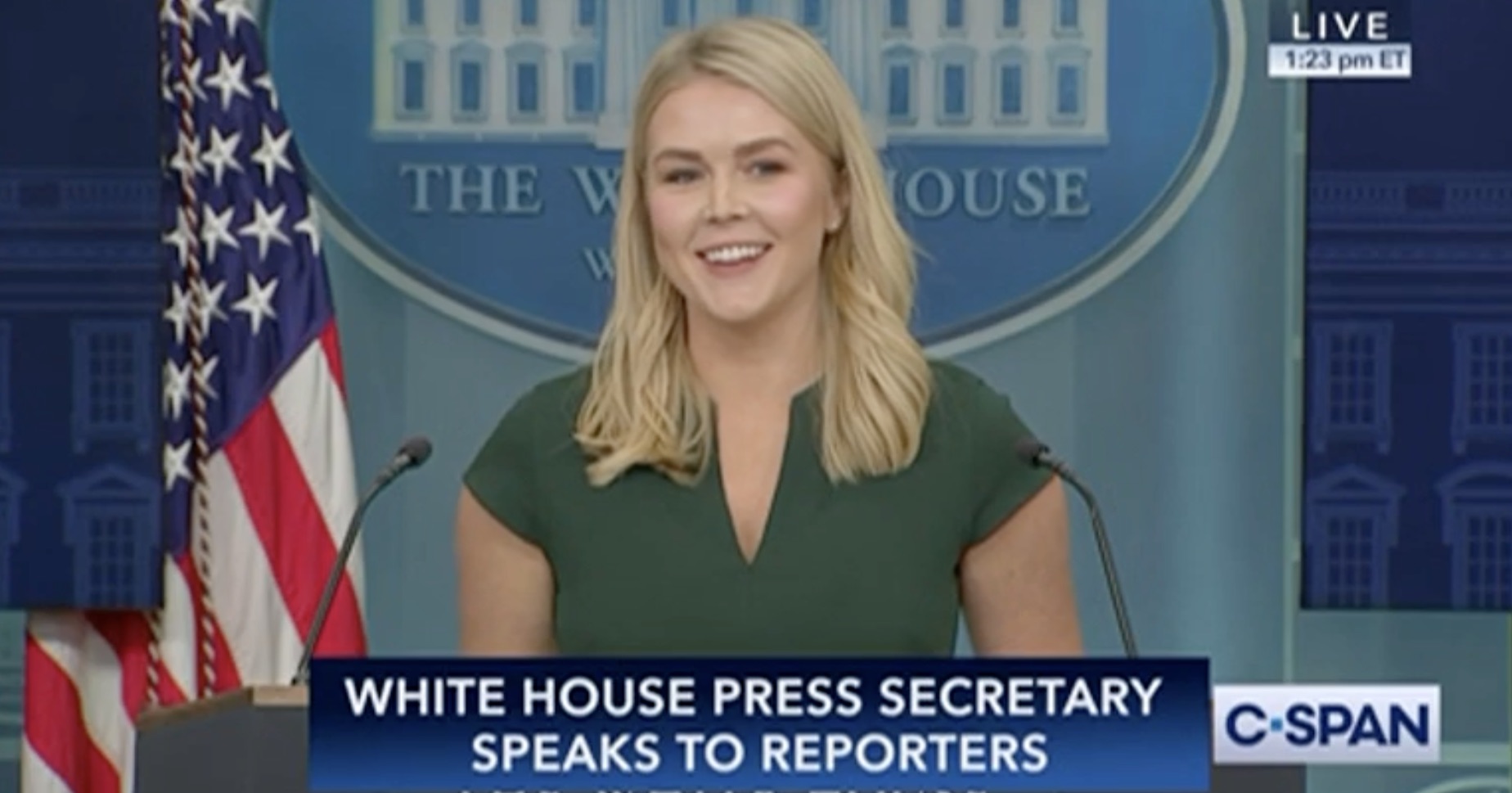 Karoline Leavitt Hits Back at French Politician Wanting The Statue of ...