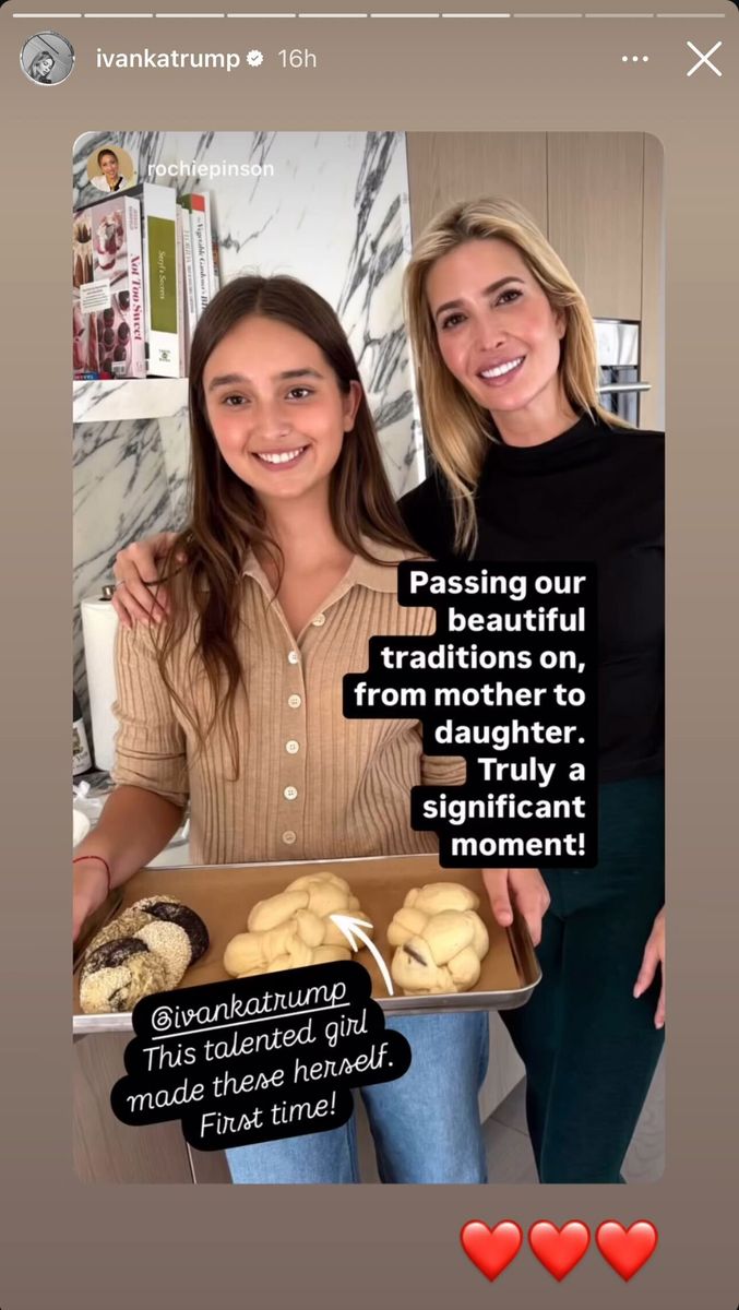 Ivanka Trump and her daughter Arabella bond over family recipes in the ...