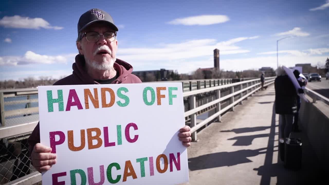 Montana protesters rally against defunding Department of Education