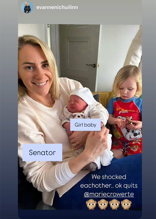 RTÉ sports presenter Marie Crowe welcomes fourth child with sweet name