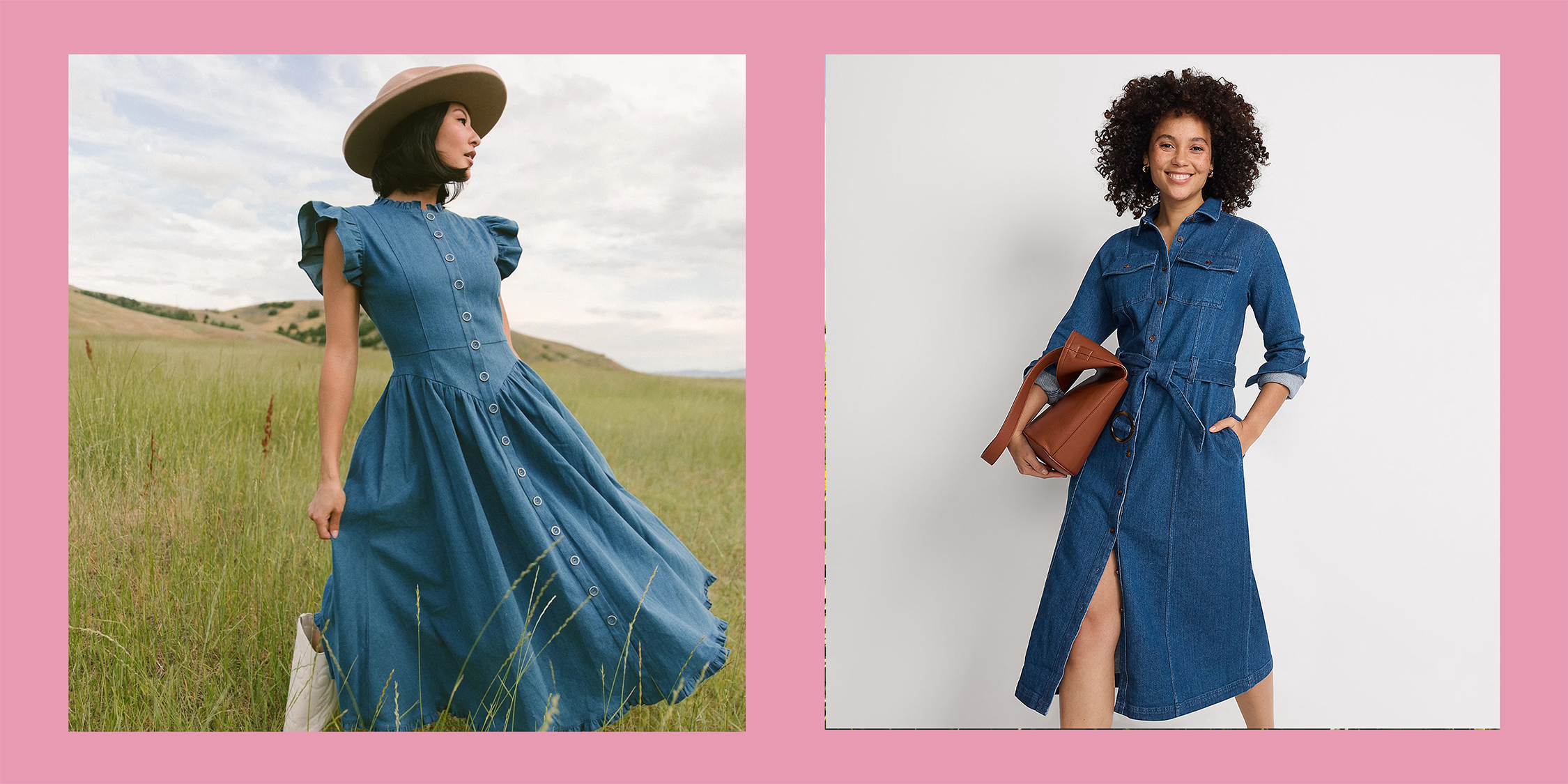 Denim Dresses Are Spring's Cutest Trend That Looks Good on Everyone