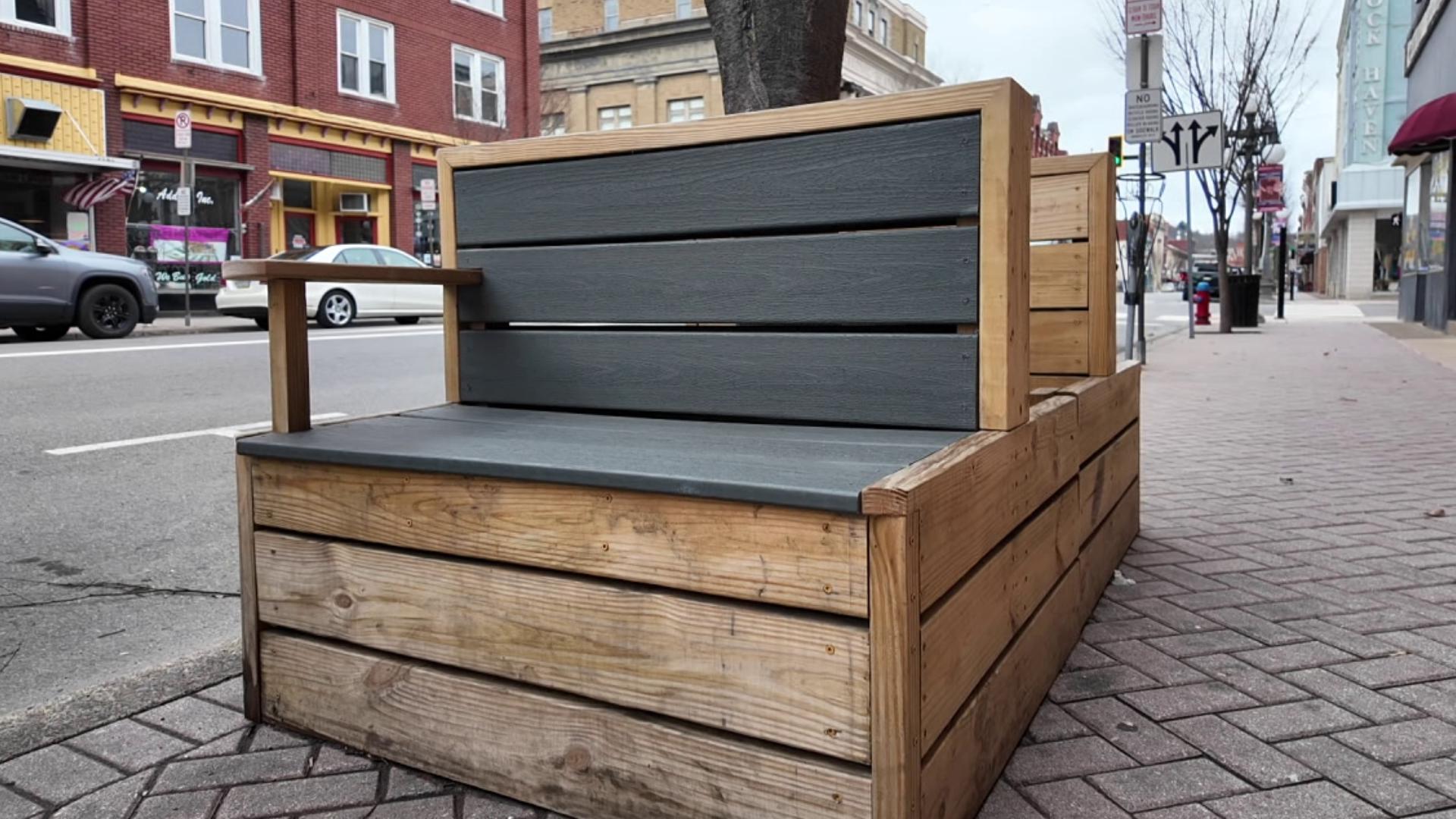 Lock Haven's new benches offer downtown charm