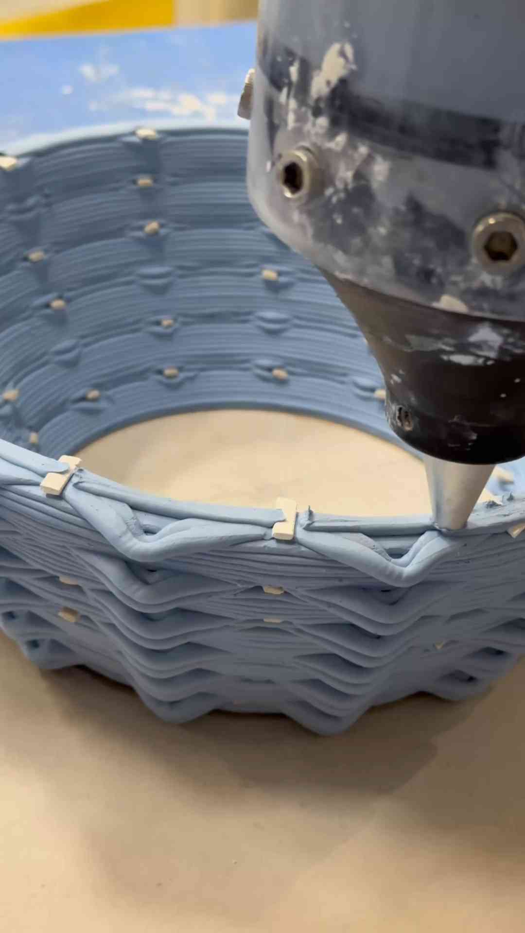 Innovative 3D Printing of a Unique Blue Vase