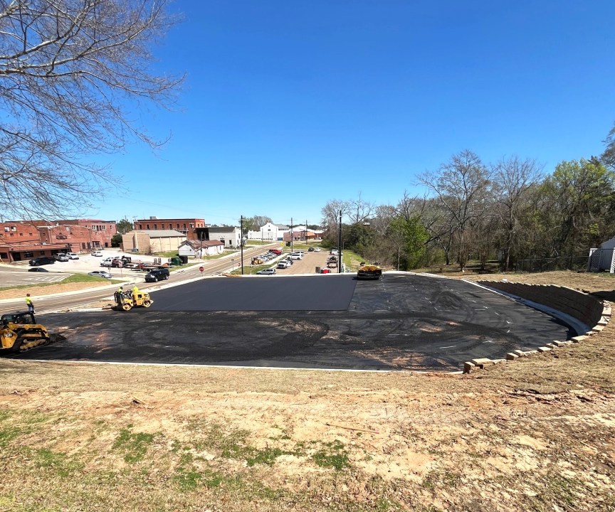 Construction underway on downtown Brandon parking lot