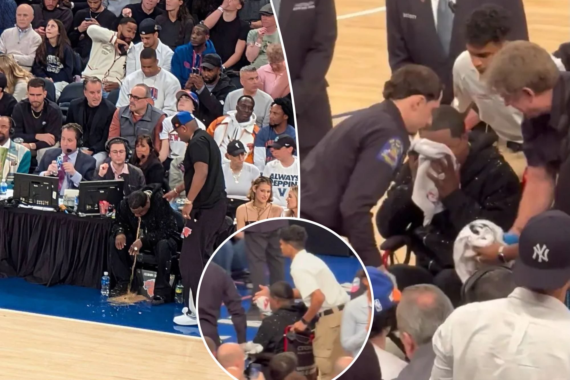 Tracy Morgan taken out of MSG in wheelchair after vomiting courtside in ...