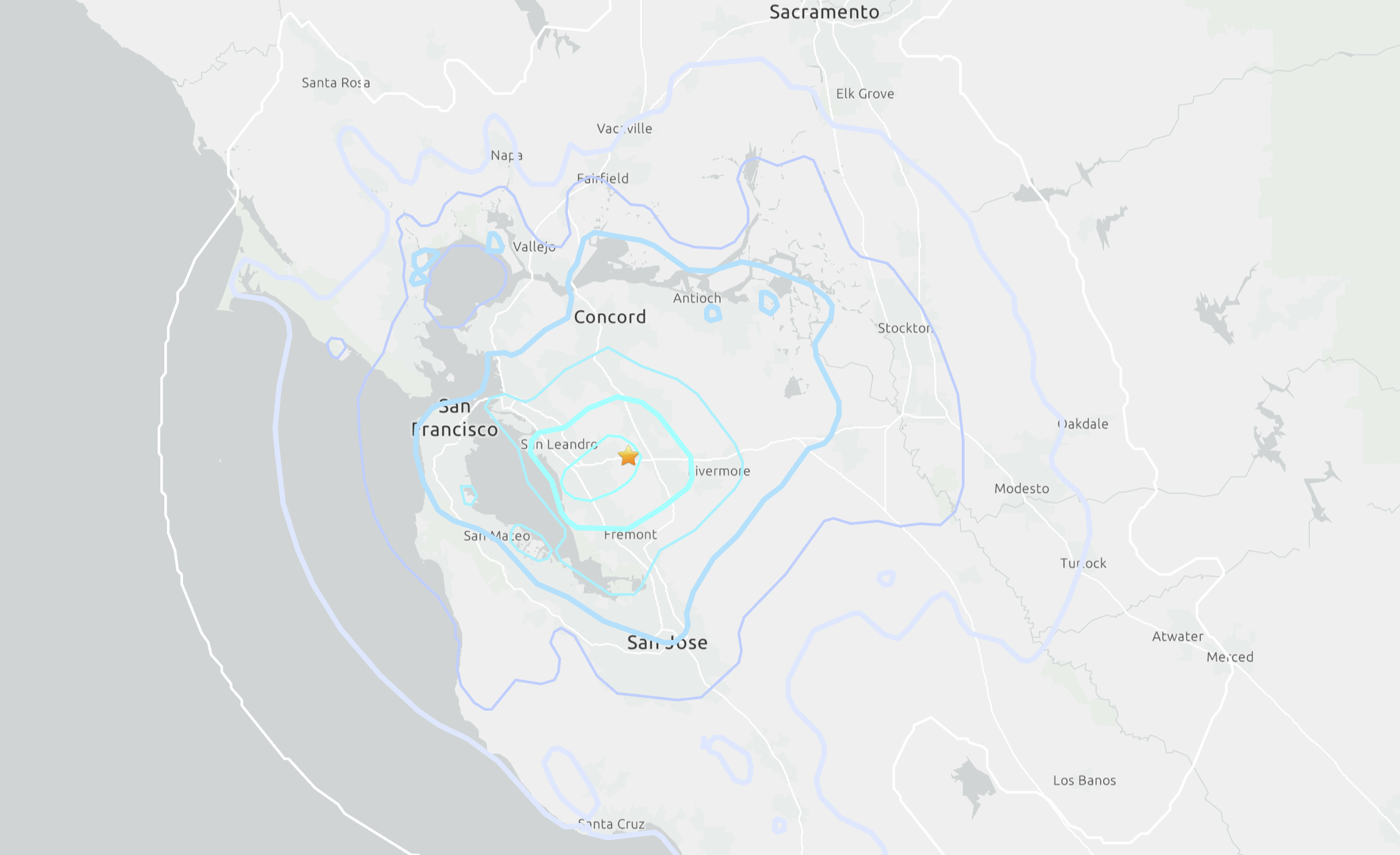 Earthquake shakes Bay Area Monday night