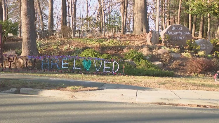 Community responds to hateful messages spray painted onto church with love
