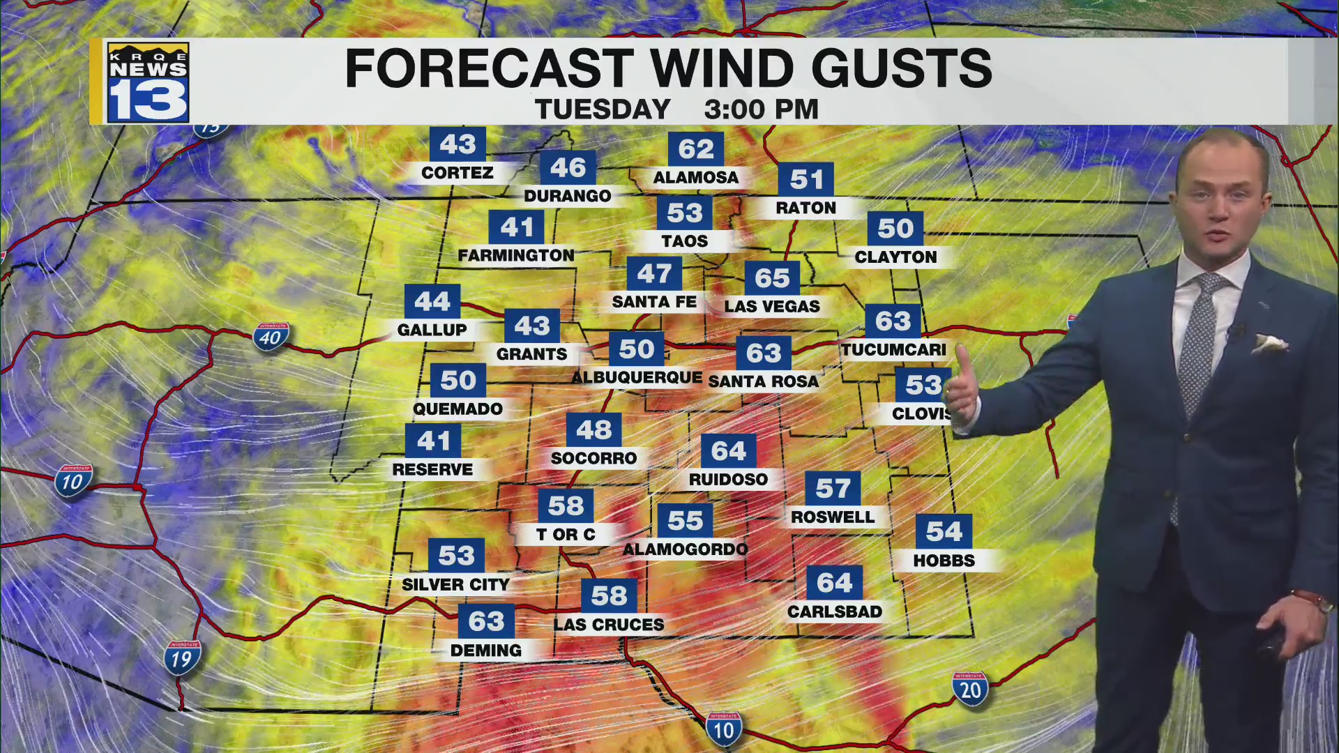 Up to 70 mph wind gusts possible Tuesday afternoon