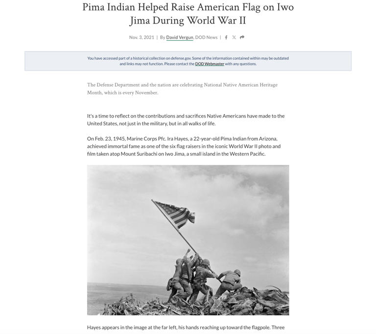 Amid ‘DEI’ purge, Pentagon removes webpage on Iwo Jima flag-raiser