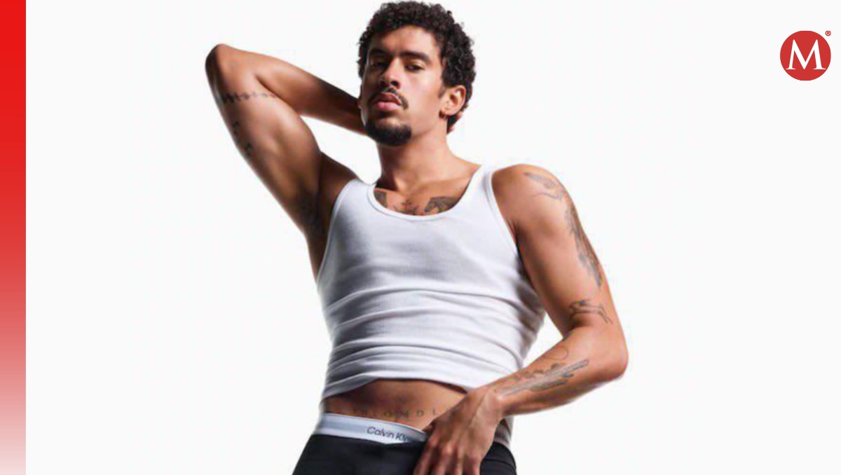 ¡Bad Bunny enciende las redes! Así posó como modelo para Calvin Klein ...