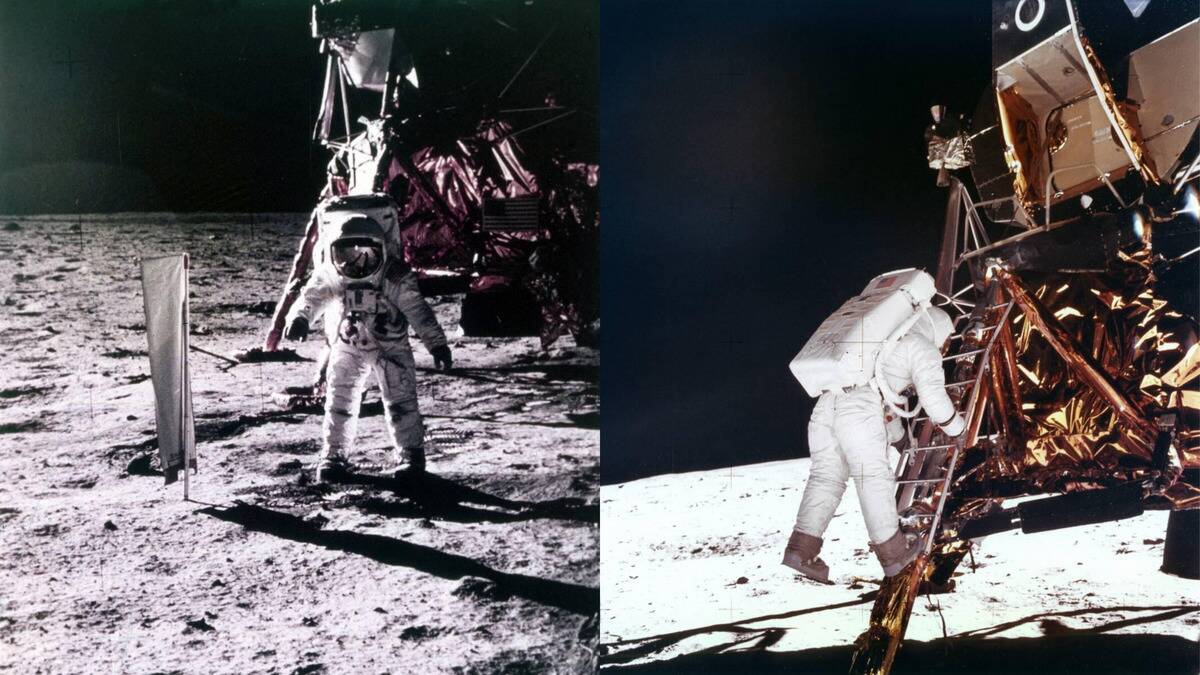 Lesser Seen Images From The Moon Landing