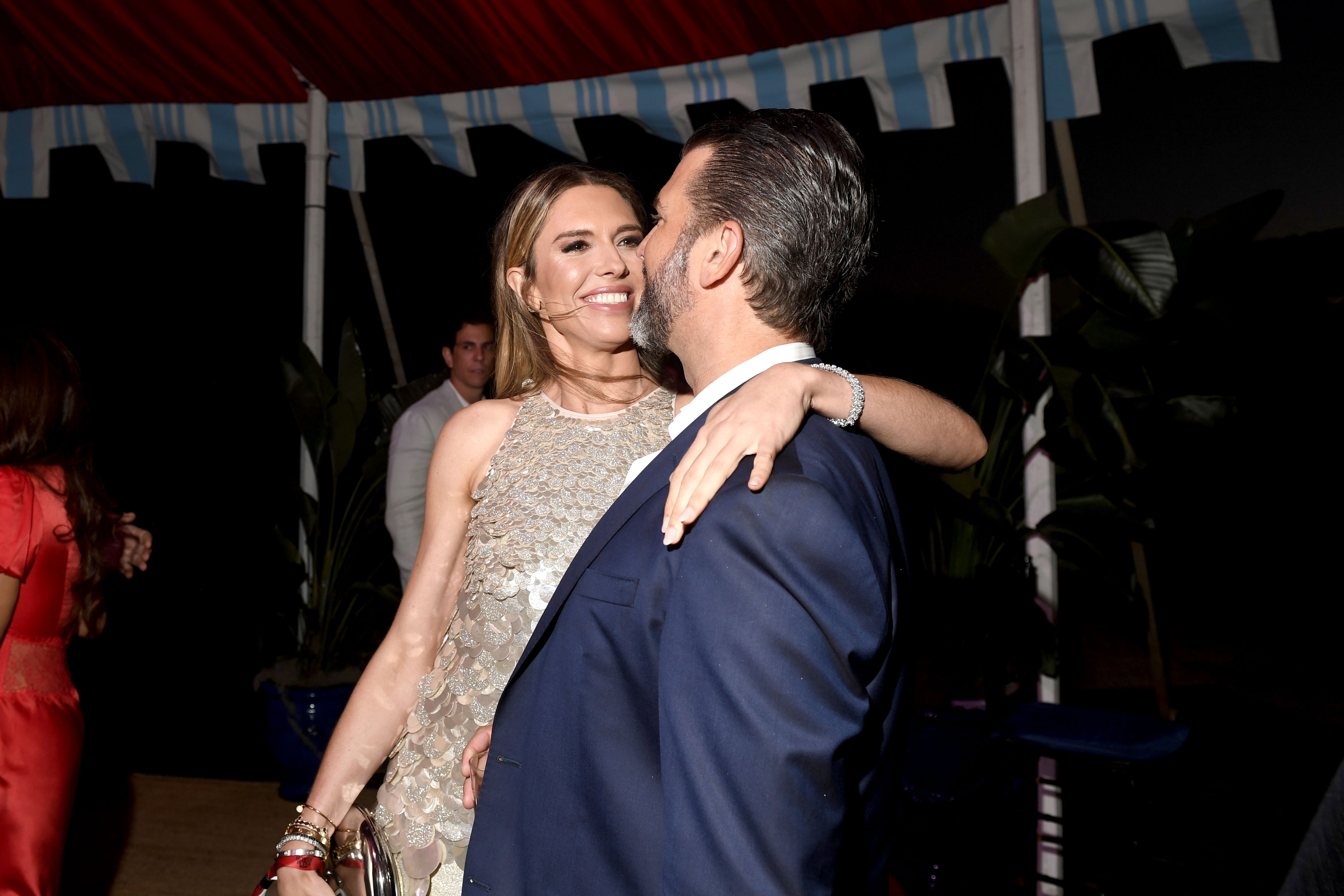 Donald Trump Jr. and Bettina Anderson show off their romance at amfAR gala