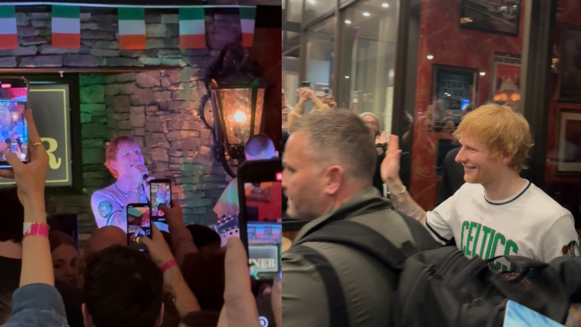 Musician Ed Sheeran gives surprise performance at Boston bar