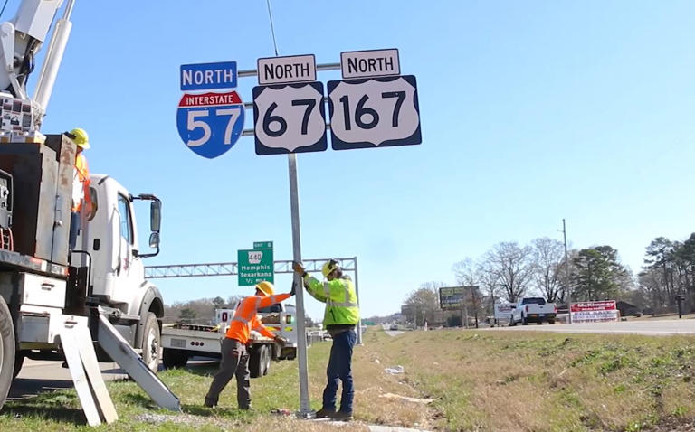 ARDOT begins posting I-57 signage