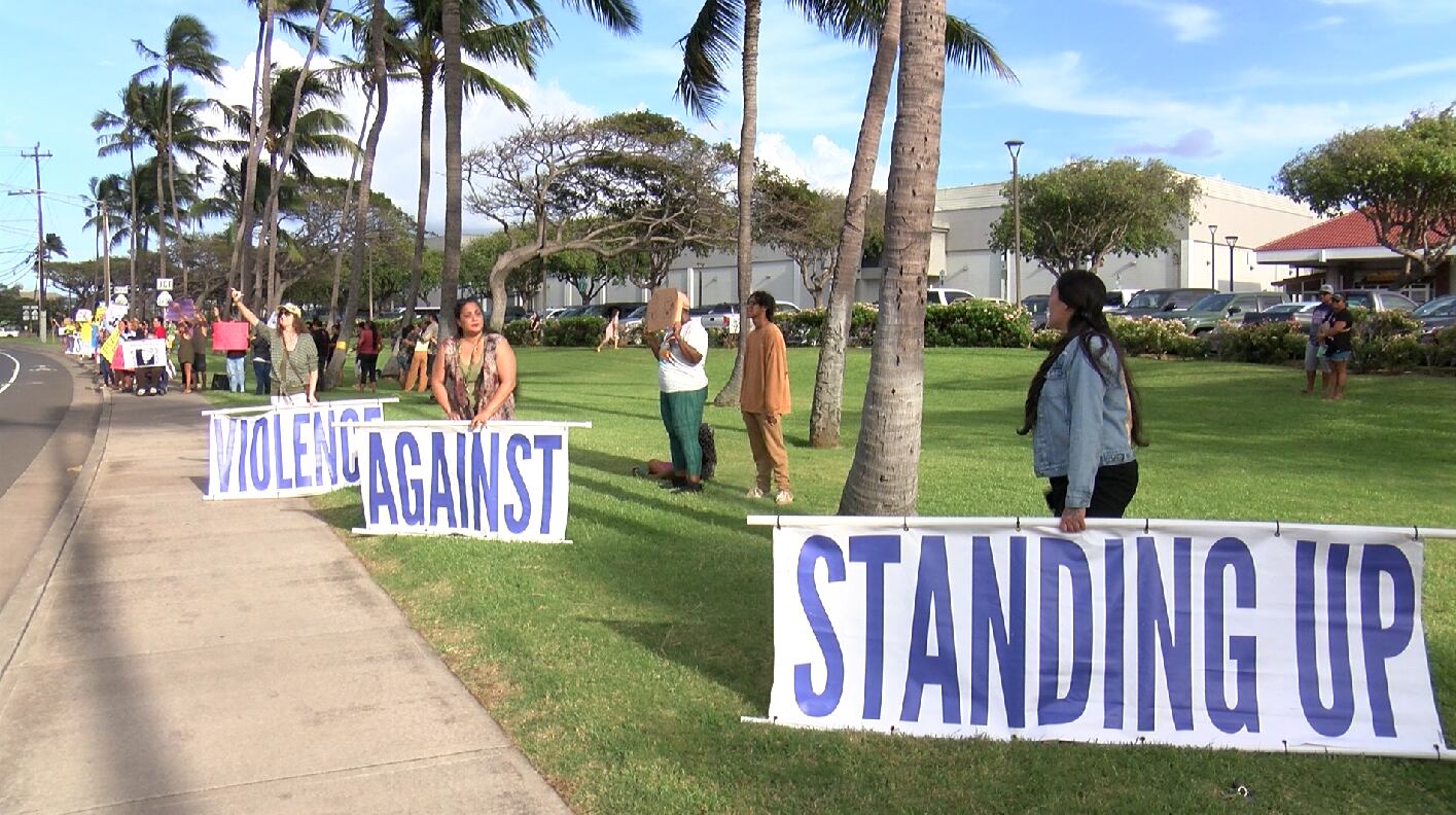 Dozens rally to end domestic violence on Maui