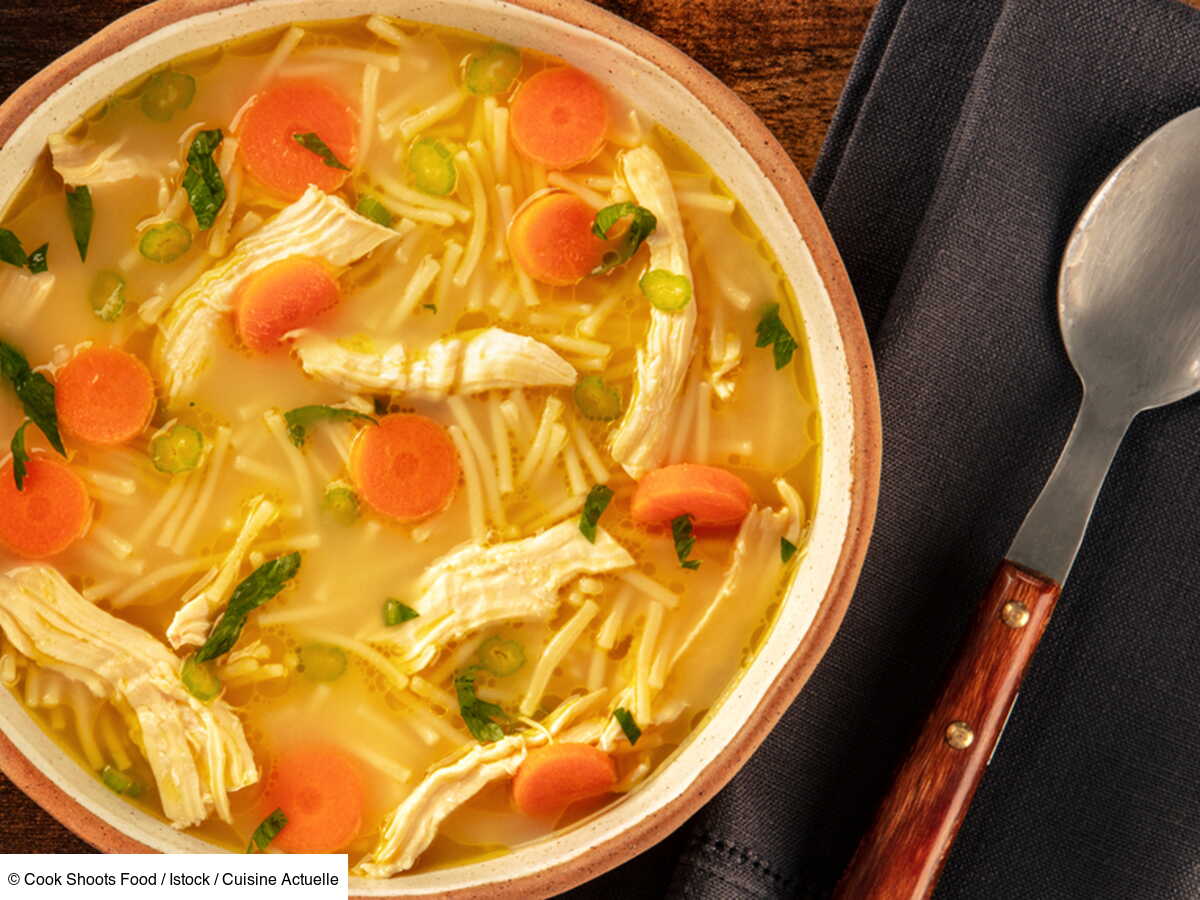 Soupe de poulet aux vermicelles : la recette crémeuse qui va faire l ...