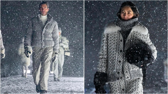 Fashion show in middle of a snowstorm? Ice, wind, and couture collided ...