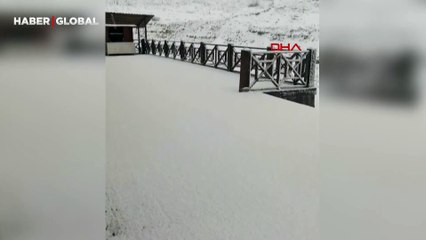 Karabük’te lapa lapa kar yağışı başladı