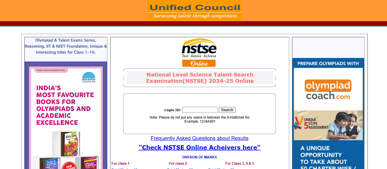 NSTSE online exam result 2025 released: Direct link to download ...