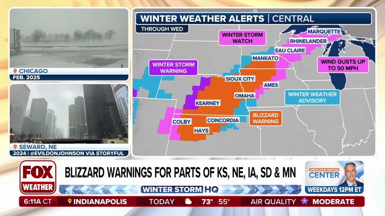 Midwest, Plains brace for possible blizzard conditions as new spring ...