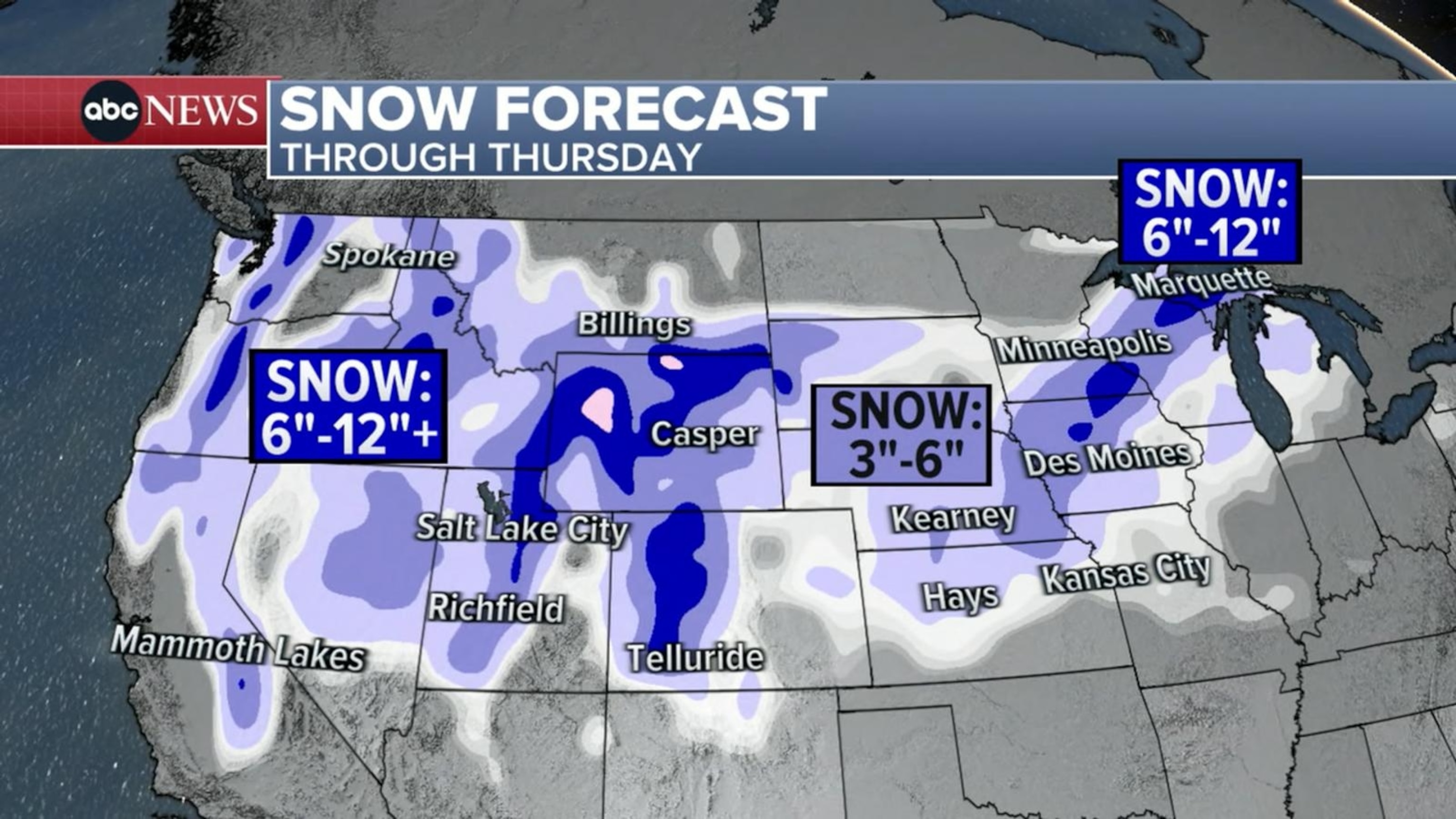 Blizzard conditions and chances for severe storms expected in the Heartland