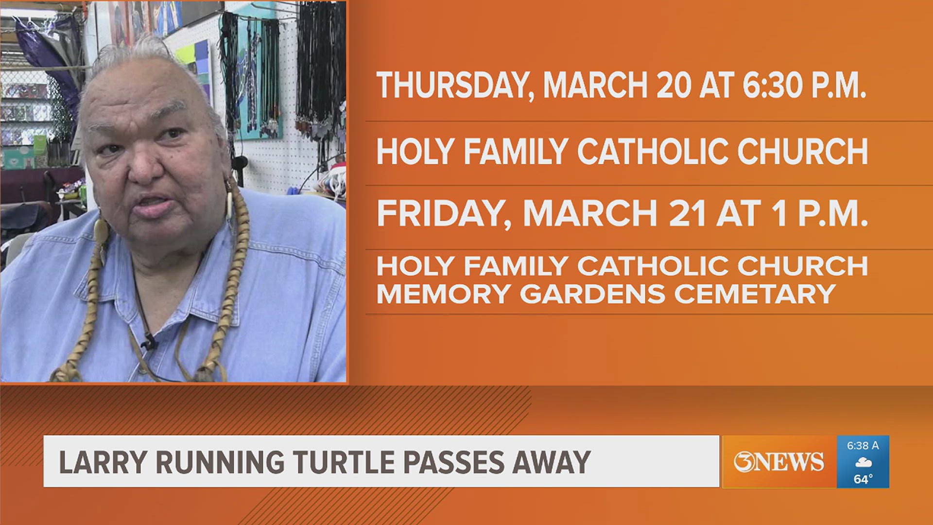 Funeral arrangements announced for Larry Running Turtle Salazar