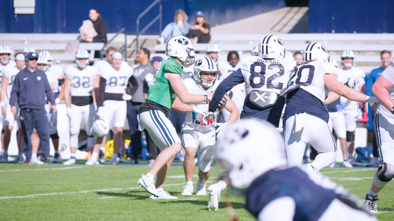 BYU Football Wraps Up the First Scrimmage of Spring Camp