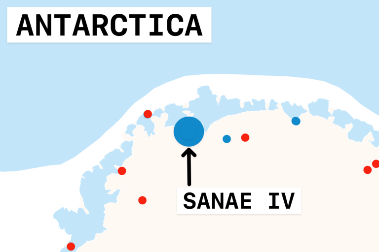 Antarctica Base Map Shows Isolation of Scientists As Violence Breaks Out