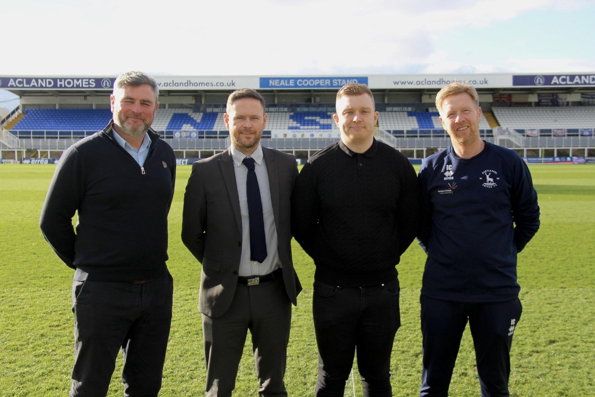 Hartlepool United man spotted alongside Stuart Harvey watching ...