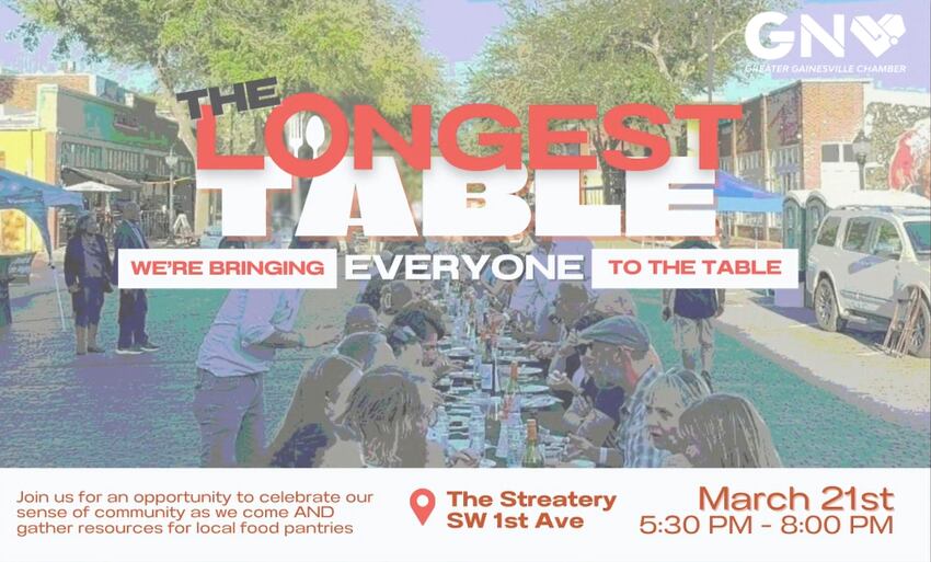 2nd Annual Longest Table event coming to Gainesville