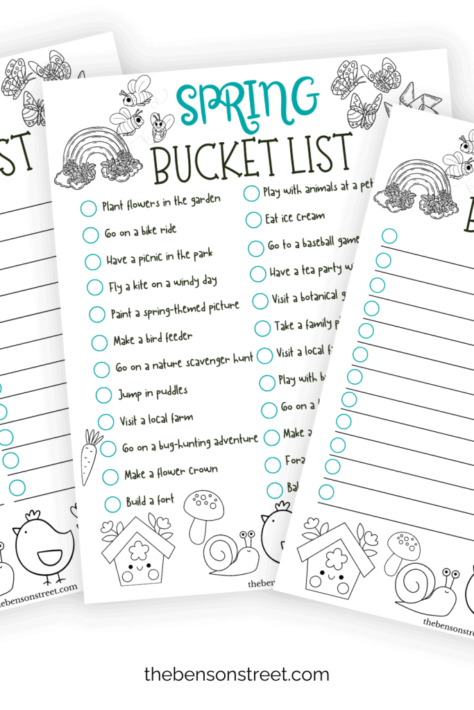 Free Spring Bucket List Printable: Seasonal Fun for Kids
