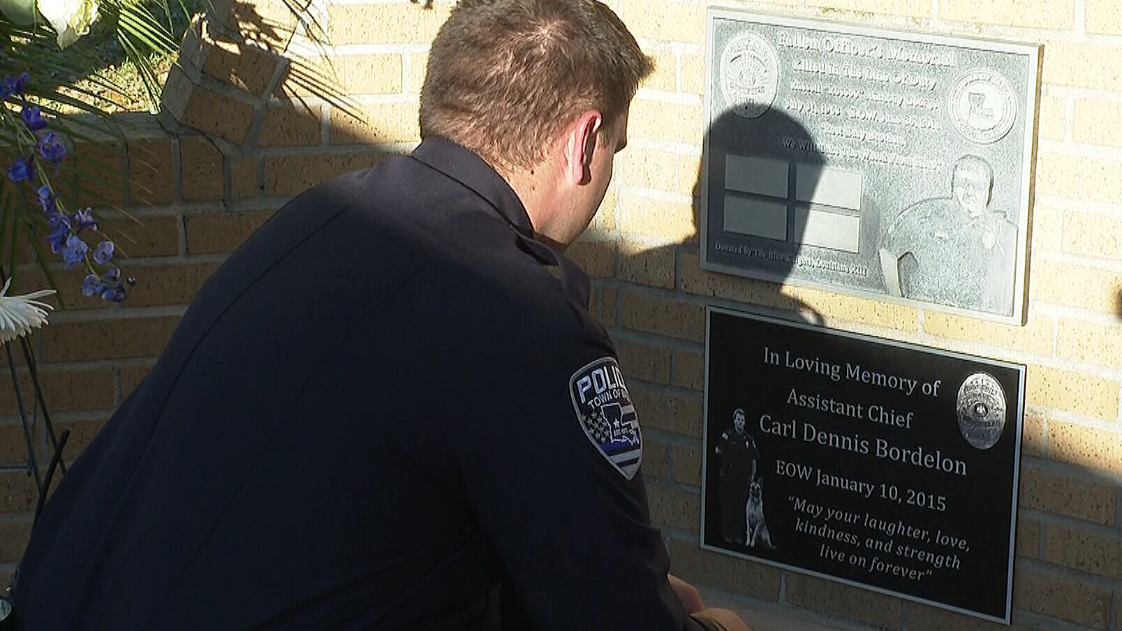 Ball Police Department honors fallen officer with memorial plaque