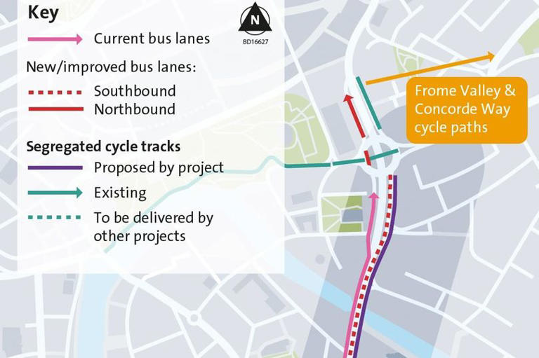Major Bristol city centre road to get new bus lanes and segregated bike path