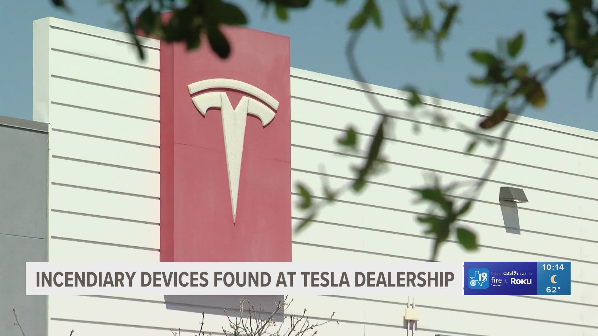 Incendiary devices found at Tesla dealership