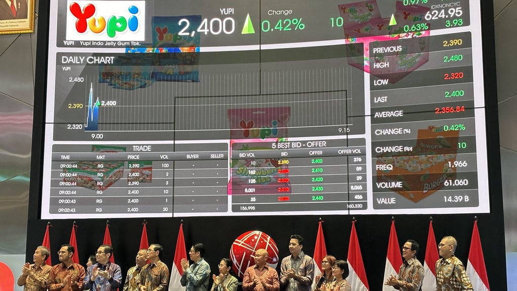 Yupi Resmi Melantai di Bursa, Harga IPO Rp2.390 per Lembar Saham