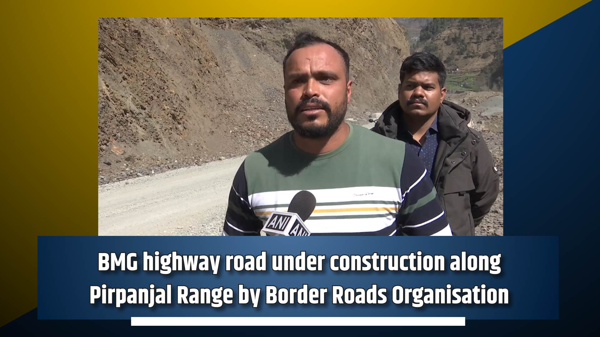 BMG highway road under construction along Pirpanjal Range by Border ...
