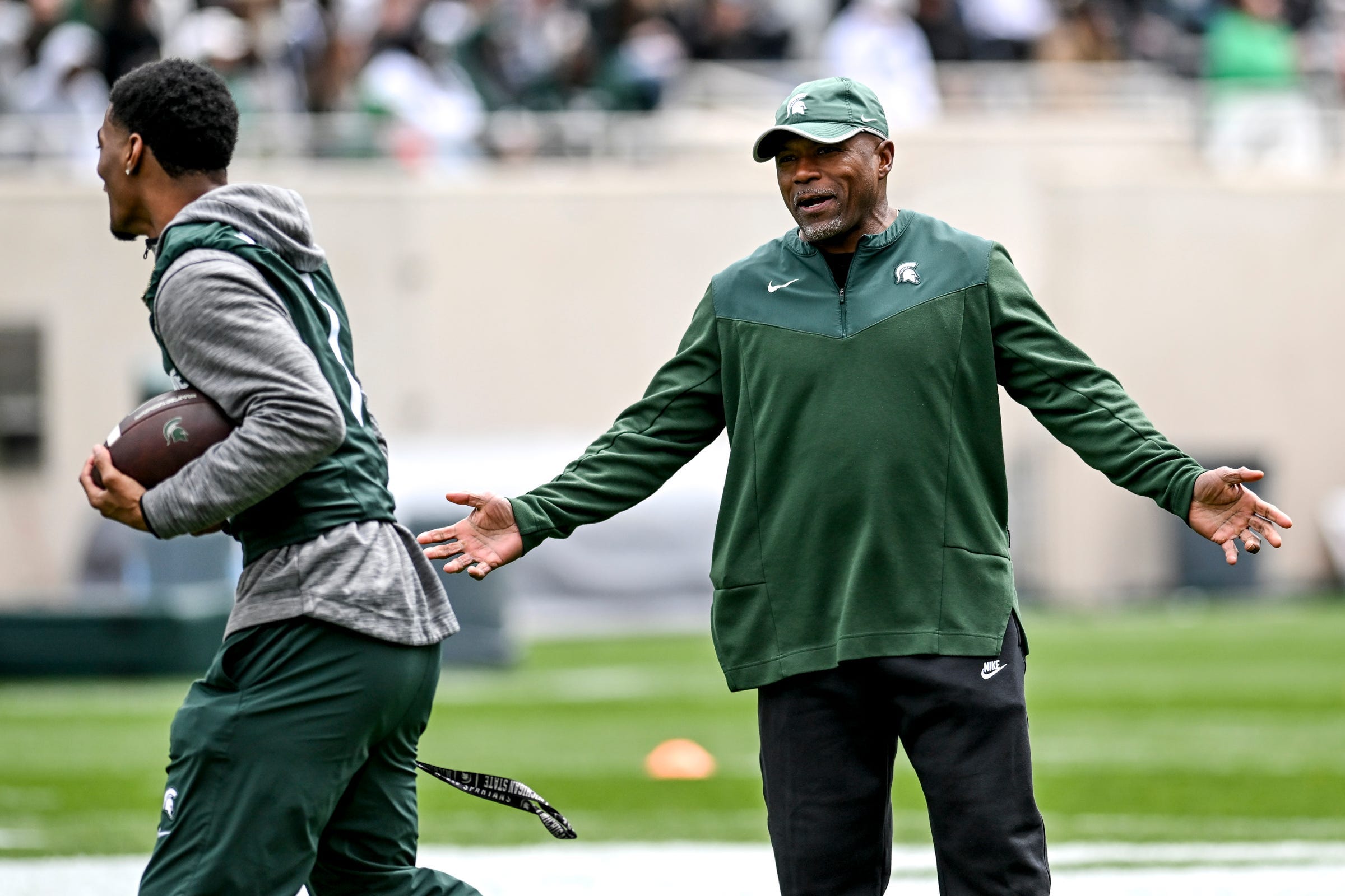 Michigan State football WR coach Courtney Hawkins breaks down position ...