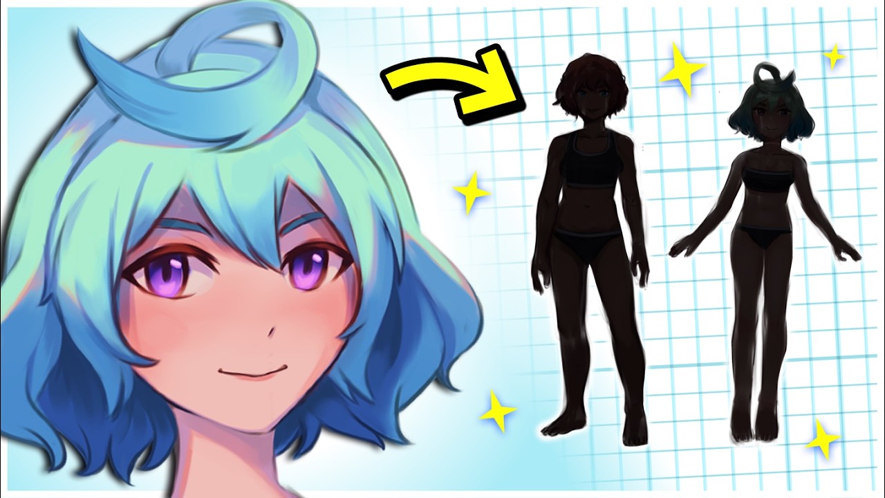 How to Draw Anime Girls – Full Body Tutorial from Semi-Realistic to ...