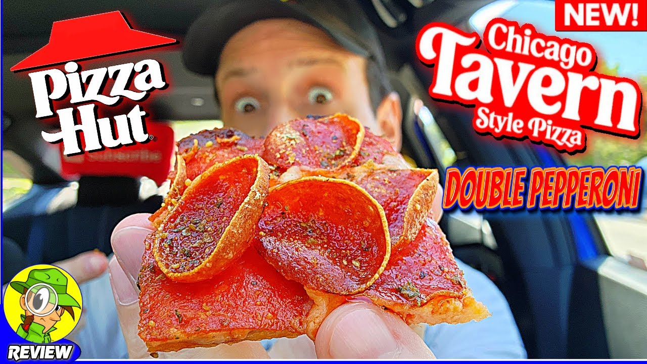 Pizza Hut® Chicago Tavern Style Double Pepperoni Pizza Review