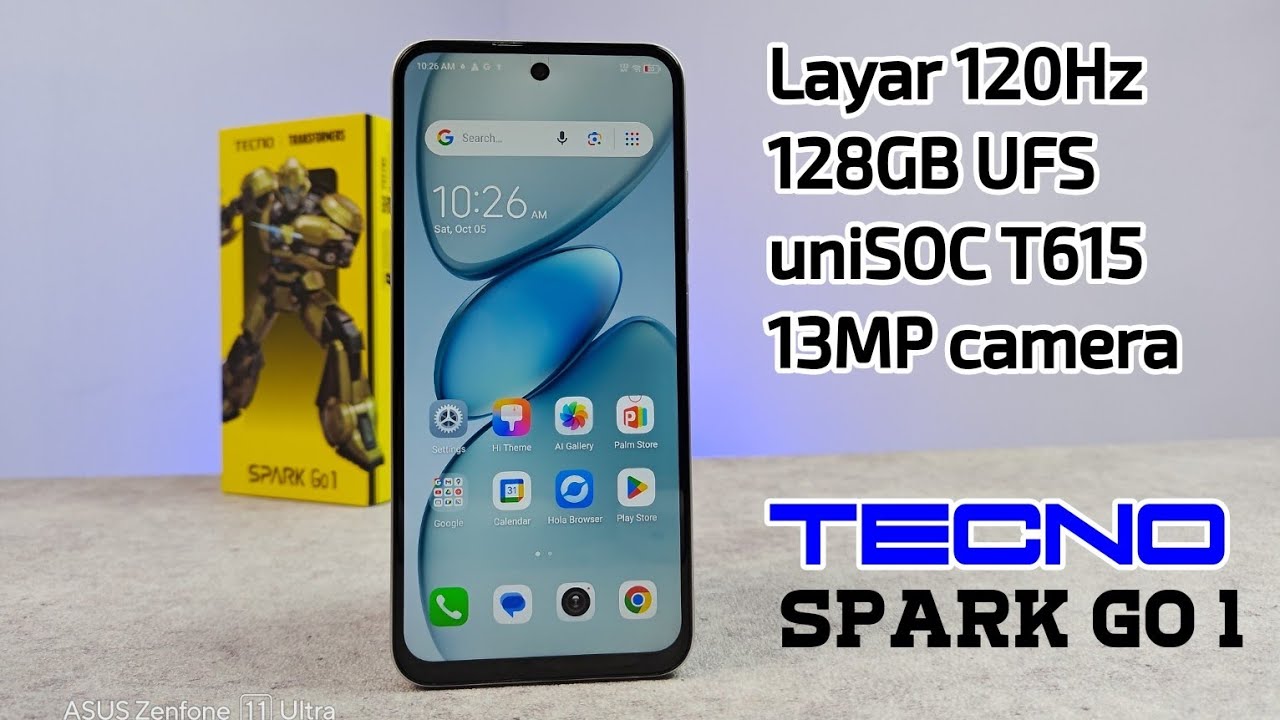 Hape Transformers Sejuta Tipis - unboxing Tecno Spark Go 1