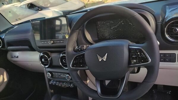 Mahindra Thar Roxx with light grey interior starts reaching dealerships